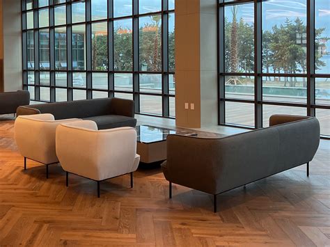 호텔 모텔 리조트 로비 인테리어 패브릭 소파 주문제작 06 티오피비즈 주문제작가구