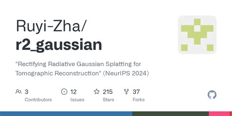 Github Ruyi Zha R2 Gaussian Rectifying Radiative Gaussian Splatting