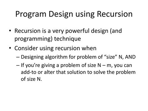 ppt program design using recursion powerpoint presentation free