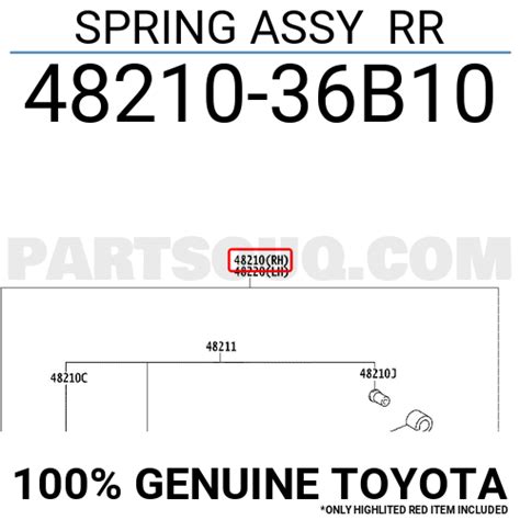 Spring Assy Rr 4821036b10 Toyota Parts Partsouq
