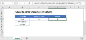 Count Specific Characters In Column Excel Google Sheets Automate Excel