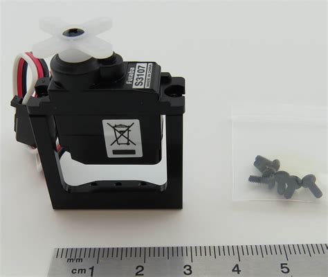 Servo Holder For Mini Servo Made Of Aluminum Black Anodized 12060