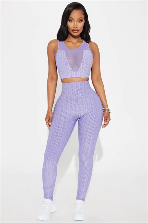 The Best Assets Textured Scrunch Butt Active Leggings Lilac Fashion Nova Nova Sport