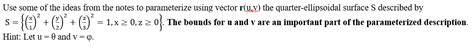 solved use some of the ideas from the notes to parameterize
