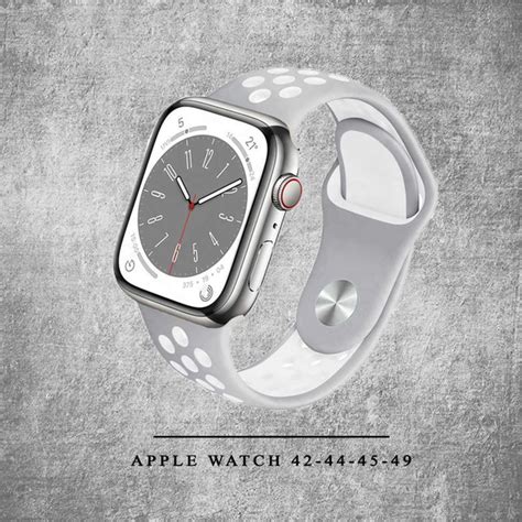 Силиконовый ремешок для Apple Watch Silicone 42-44-45-49 мм / браслет ...