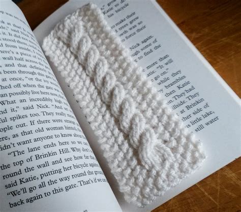 Aran Knit Bookmark Handknit Cable Design Made In Ireland