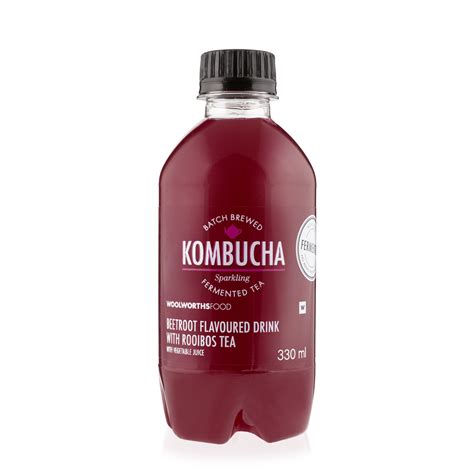 Beetroot Flavoured Kombucha Drink With Rooibos Tea 330 Ml Woolworths