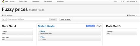 fuzzy matching rules and rule sets duco