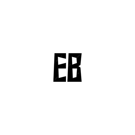 Premium Vector Eb Monogram Logo Design Letter Text Name Symbol Monochrome Logotype Alphabet