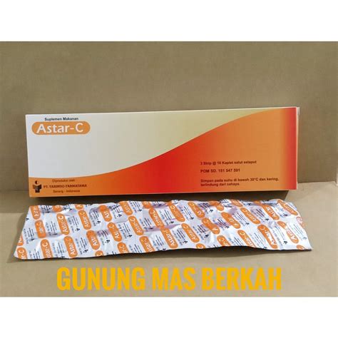 Jual Astar C Astar C Vitamin C Untuk Daya Tahan Tubuh Per Strip Shopee Indonesia