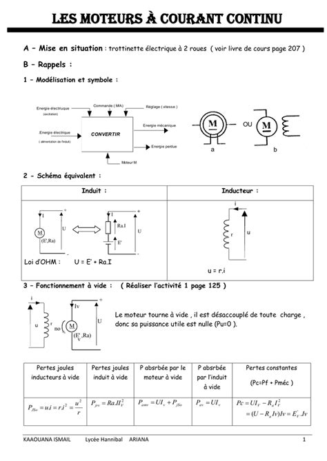 Mise à Jour 71 Imagen Moteur à Courant Continu Formule Fr
