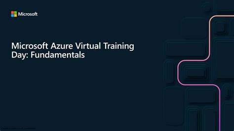 Microsoft Azure Virtual Training Day Fundamentals Az 900