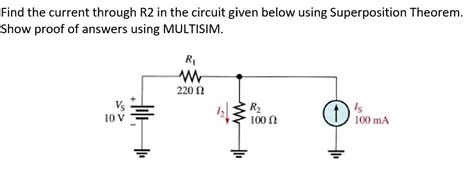 Solved Find The Current Through R In The Circuit Given Chegg Com