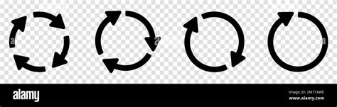 Set Of Circle Arrow Vector Icons Refresh And Reload Arrow Icon