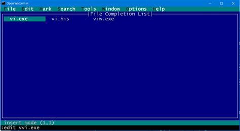 Tab Completion Bug In Vi Editor · Issue 813 · Open Watcomopen
