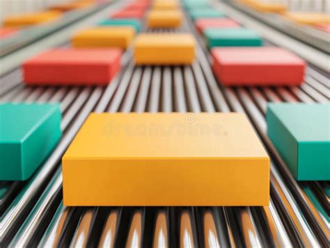 ai powered conveyor belt for efficient parcel sorting stock