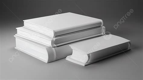 Book Mockup 3d Rendered Scene Of Isolated White Books Background Book Page Paper Template