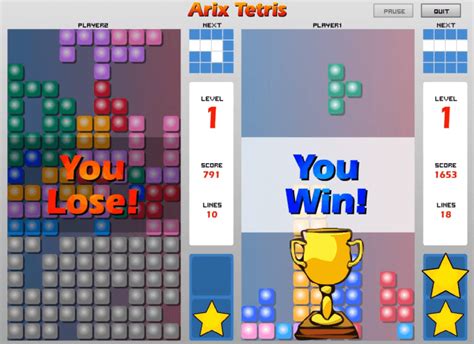 2인용 테트리스 무료게임하기 에이릭스