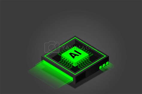 artificial intelligence ai web banner isometric cloud computing