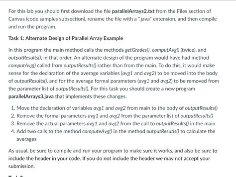 Solved Heres The Code From Parellelarrays2java Import