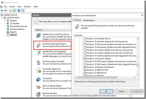 Selecting Products In Wsus For Windows 10 4sysops