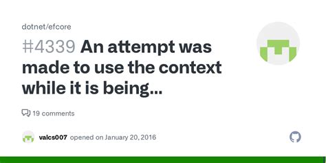 An Attempt Was Made To Use The Context While It Is Being Configured A