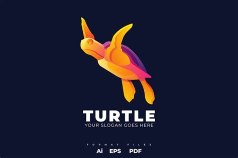 A Turtle Logo Is Shown On A Dark Background