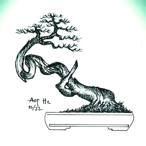 Sketch Bonsai By Art HR Pohon Bonsai Bonsai Pohon