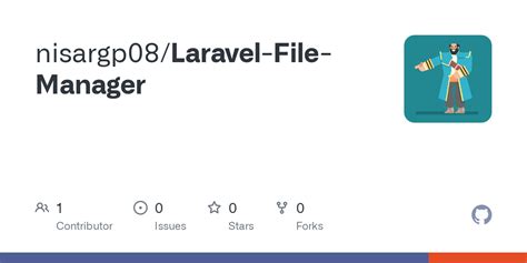 github nisargp08 laravel file manager
