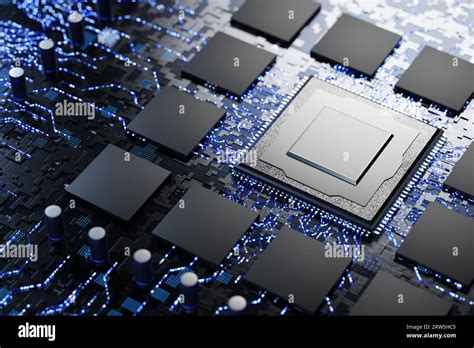 Conventional Technologies New Microprocessor Memory Chips And Central Processor On An