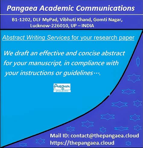 abstract writing services provided by pangaea for your research paper