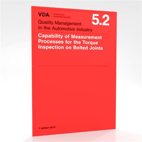 Vda 5 2 Capability Of Measurement Processes For The Torque Inspection On Bolted Joints