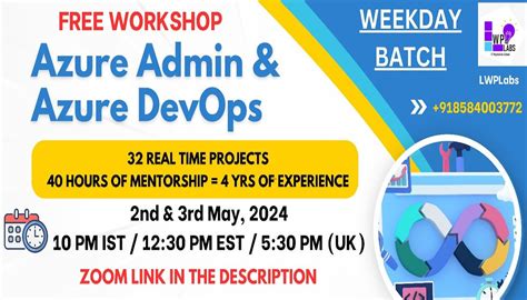 Azure Devops And Azure Admin Weekday Batch 32 Real Time Projects 40 Hours Of Mentorship