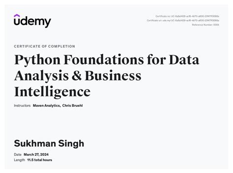 Completed Python Course On Data Analysis And Business Intelligence