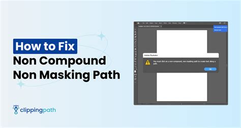 How To Fix Non Compound Non Masking Path Error In Illustrator Meta Clipping Path