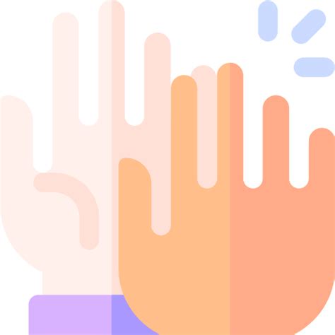 Icono De Manos Basic Rounded Flat