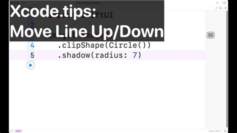 Xcode Tips Move Line Up Down Youtube