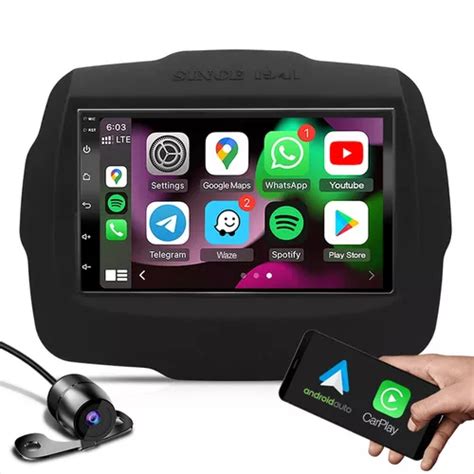 Multimidia Carplay Sem Fio Octacore Touch Screen Moldura