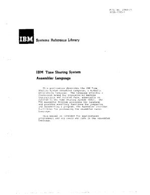 Fillable Online Systems Reference Library IBM System 360 Basic Programming Support Fax Email