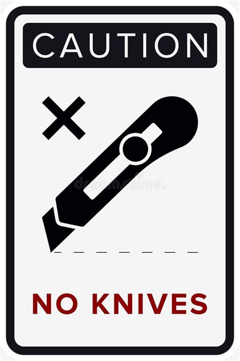 Do Not Open With Knife Protective Packaging Instruction Packaging Symbol Stock Illustration