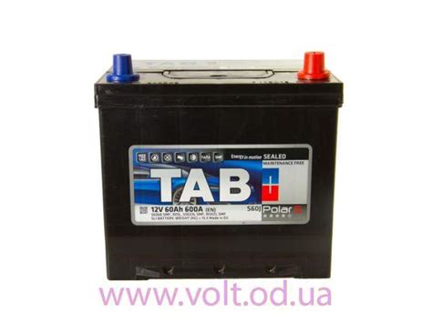 Автомобильный аккумулятор TAB 60ah JR+600A