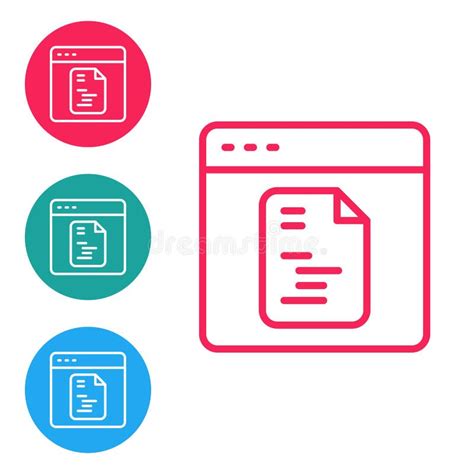 Programming Line Icons Circle Stock Illustrations 342 Programming