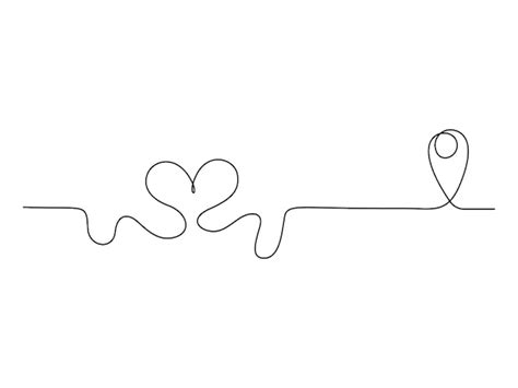 premium vector continuous line drawing of path and location pointers