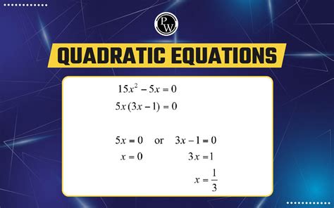 Introduction To Quadratic Equations And Methods Definition Important