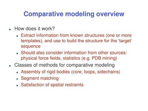 Ppt Comparative Modeling With Modeller Powerpoint Presentation Free
