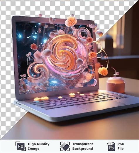 Premium PSD Psd With Transparent D Programmer Cartoon Coding Software A Laptop