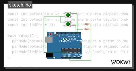Liga Led Com BotÃo Luiz Fisico Ok Wokwi Esp32 Stm32 Arduino Simulator