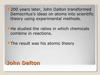 Defining The Atom Notes PPT