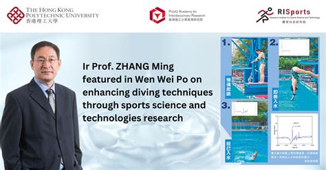 Ir Prof Zhang Ming Featured In Wen Wei Po On Enhancing Diving Techniques Through Sports Science