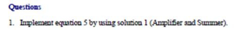 Solved Questions 1 Implement Equation 5 By Using Solution 1